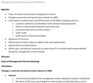 ISO 9001:2015 Management Review Meeting Sample + Free video